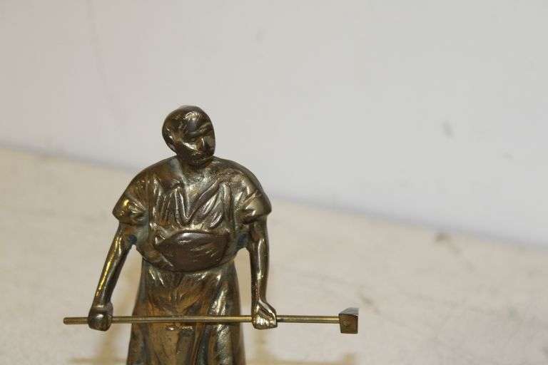 Brass Iron Worker Sculpture - Auction Ohio