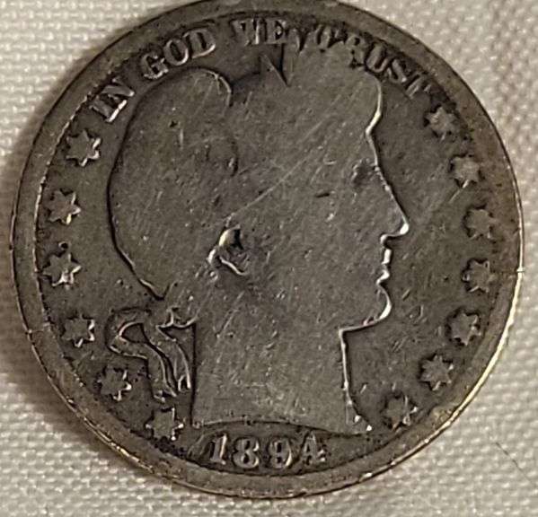 1894-O Barber Half Dollar - G - Auction Ohio