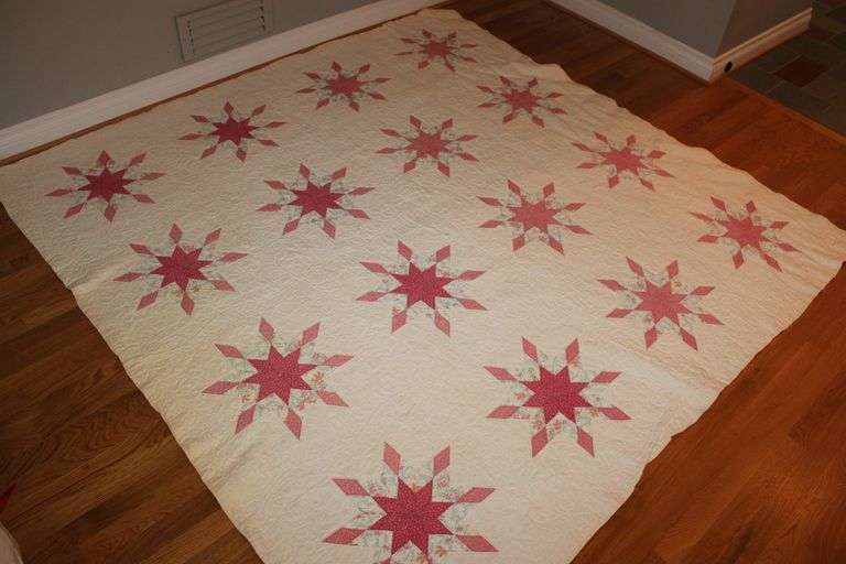 Star Calico Quilt - Auction Ohio