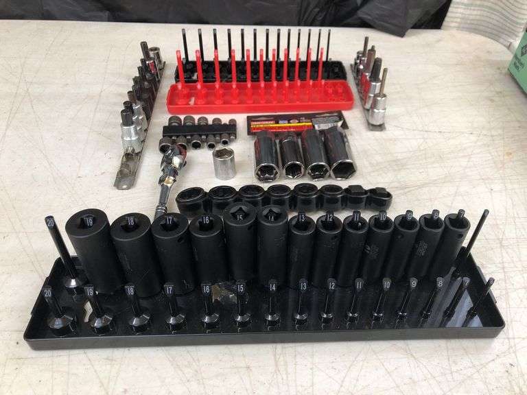 Assorted Socket Sets With Rails & Trays - Auction Ohio