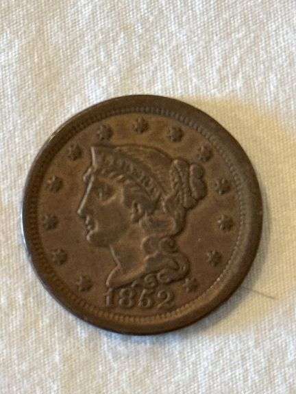 1852 1 cent Off Strike - Auction Ohio