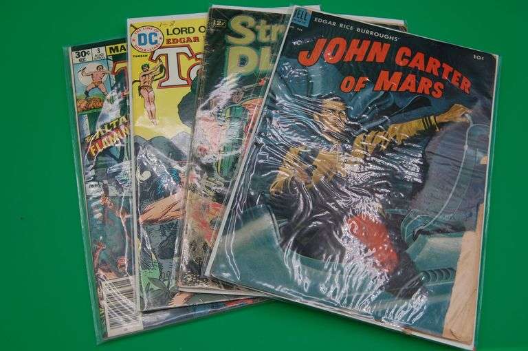 (4) Comics: John Carter, Strange Planets, (2) Tarzan - Auction Ohio