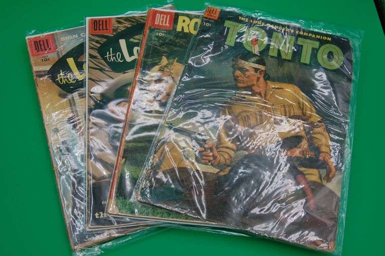 (4) 10¢ Vintage Comics: Tonto, Roy Rogers & (2) Lone Ranger - Auction Ohio