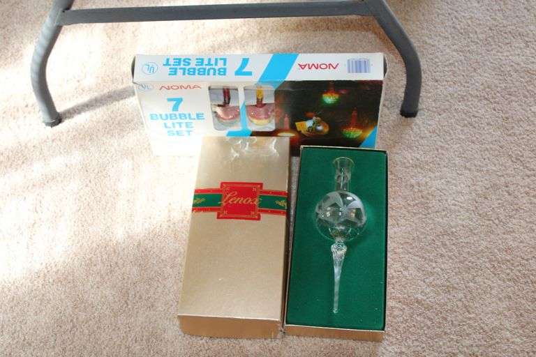 Lenox Tree Topper Ornament & Vintage Noma Bubble Lights - Auction Ohio