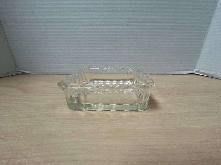 Square Clear Glass Dish - Auction Ohio