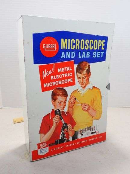 Tested 1960s Gilbert 13045 Electric/Metal Zoom Microscope and Lab Set ...