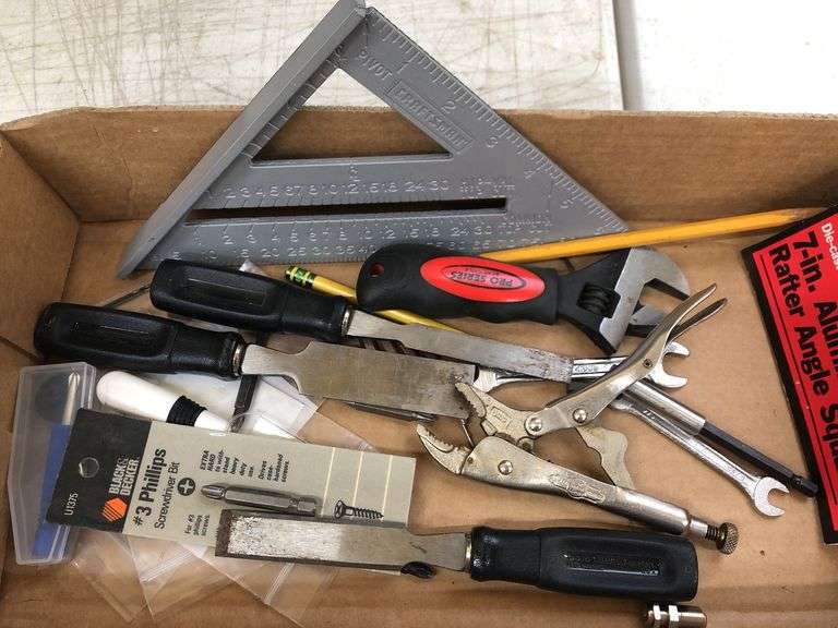 Craftsman Rafter Angle Square, Chisels - Auction Ohio