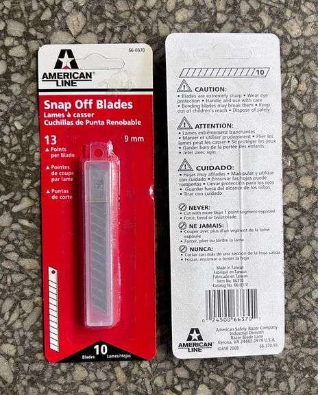 Two New Packages of Snap Off Blades - Auction Ohio