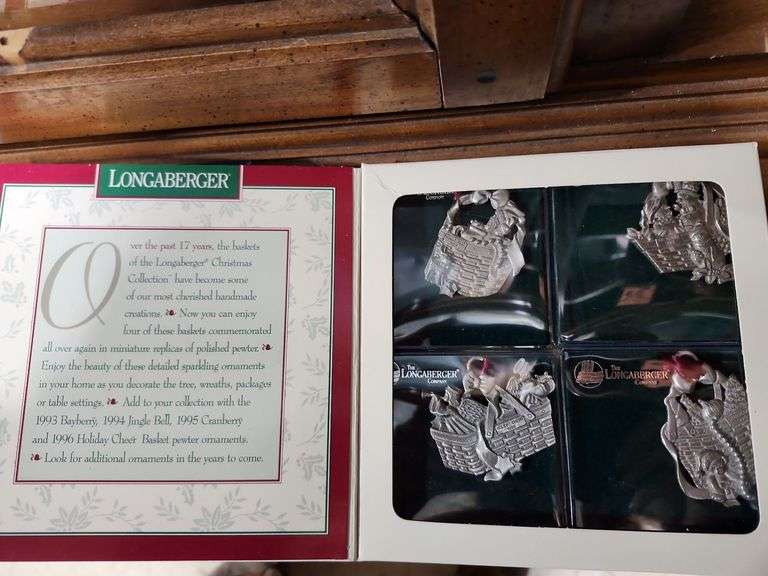 1997 Longaberger Commemorative Christmas Ornament Set - Auction Ohio