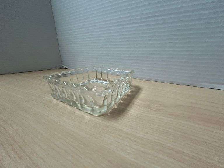 Square Clear Glass Dish - Auction Ohio