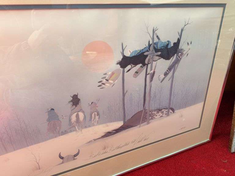 Donald Vann - Native American artist. (2) signed limited edition framed ...