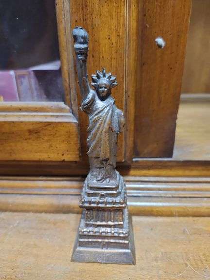 Metal Statue Liberty Figure 6'' Tall - Auction Ohio