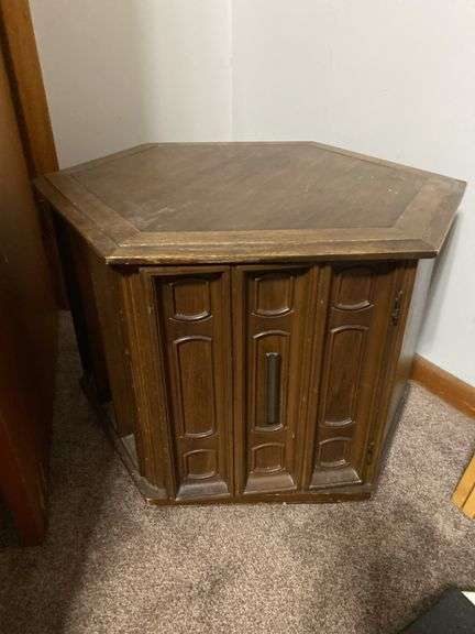 Two vintage hexagon side tables - Auction Ohio