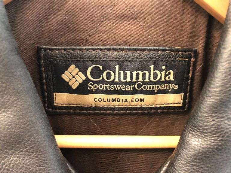 Men’s XL Columbia Sportswear Black Leather Jacket - Auction Ohio