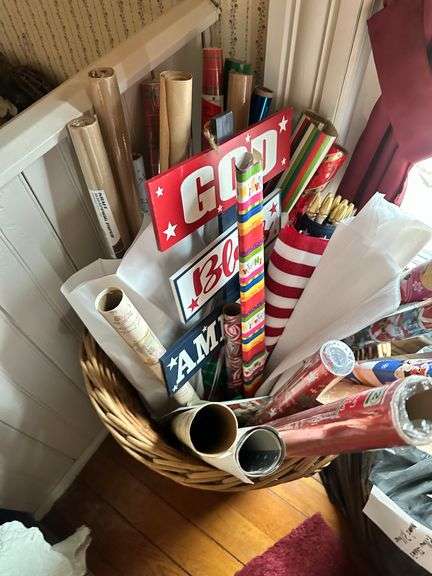 Large Assorted Wrapping Paper & Gift Supplies Lot - Auction Ohio