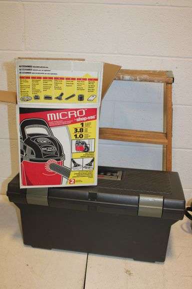 Micro Shop Vac, Toolbox & Step Stool - Auction Ohio