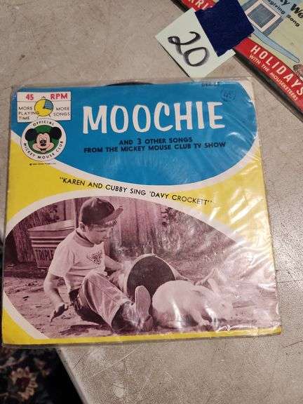 Mickey Mouse Club Moochie 45 Rpm Record Never Opened - Auction Ohio
