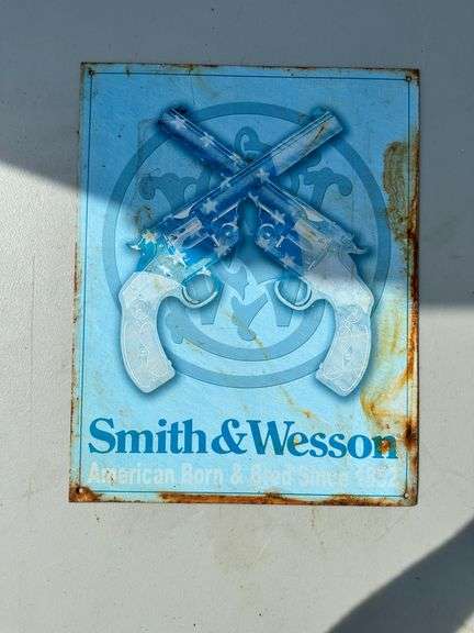 Smith & Wesson Metal Sign - Auction Ohio