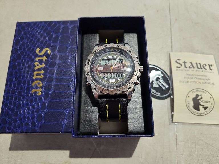 Stauer Chronograph Digital Wrist Watch New In Box - Auction Ohio