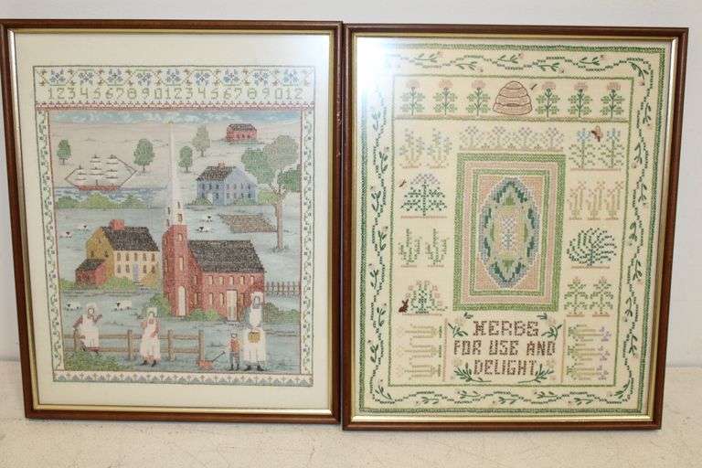 Framed Needlework Samplers - Auction Ohio