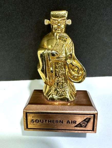 Southern Air Chinese Airline Promo Advertising Miniature Wiseman Gold 3 ...