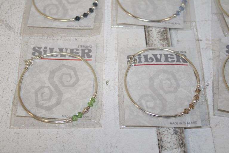 Sterling Silver, Crystal Bead & Pearl Bracelets - Auction Ohio