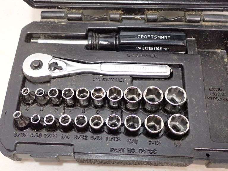Complete Craftsman 1⁄4" Drive Socket Set in case - Auction Ohio