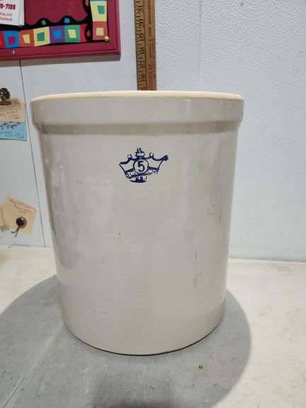 Blue Crown No. 5 Crock - Auction Ohio