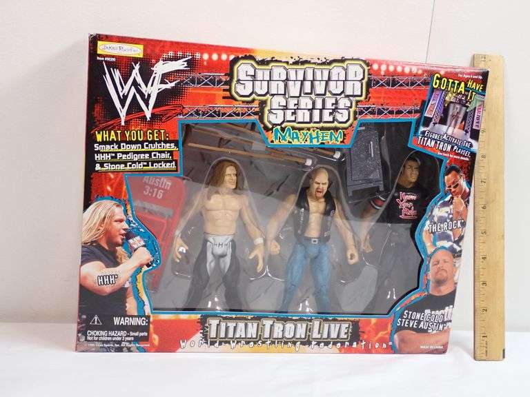2000 WWF Jakks Pacific Titantron Survivor Series Mayhem Box Set-HHH ...