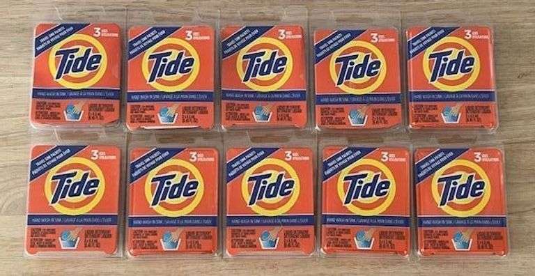 Tide Travel Sink Packets - 10 Packs of 3 Packets - Auction Ohio