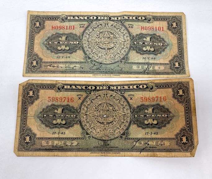 VTG 1940's Mexican Peso Bank Notes - Auction Ohio