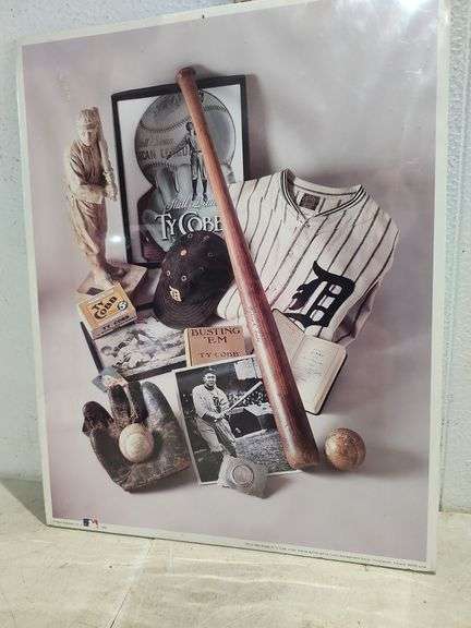 1993 Ty Cobb Baseball Poster 11"X14" - Auction Ohio