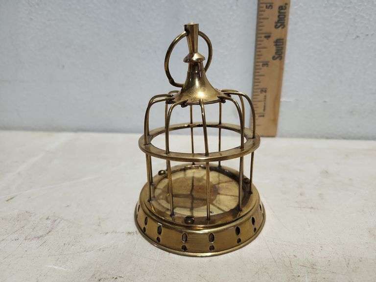 Solid Brass Miniature Bird Cages 4-3/8'' Tall Made In India - Auction Ohio