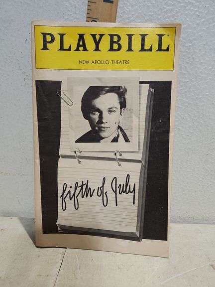 1981 Playbill Fifth Of July New Apollo Theatre - Auction Ohio