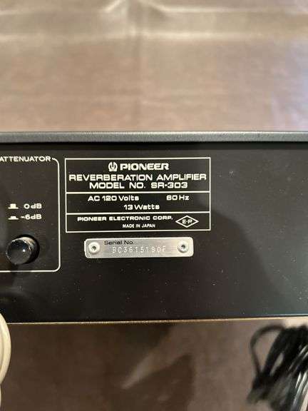 Pioneer SR-303 Reverberation Amplifier - Auction Ohio