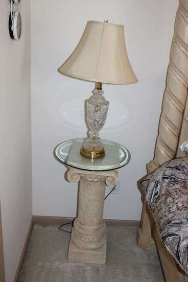 Crystal Table Lamp & Display Column - Auction Ohio