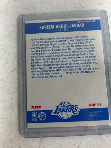 1987 Magic & Kareem cards - Auction Ohio