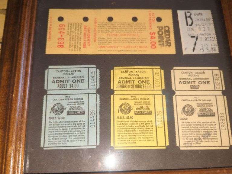 Collectible tickets - Auction Ohio