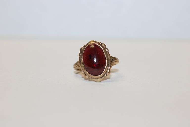 10K Gold & Amber Ring - Auction Ohio