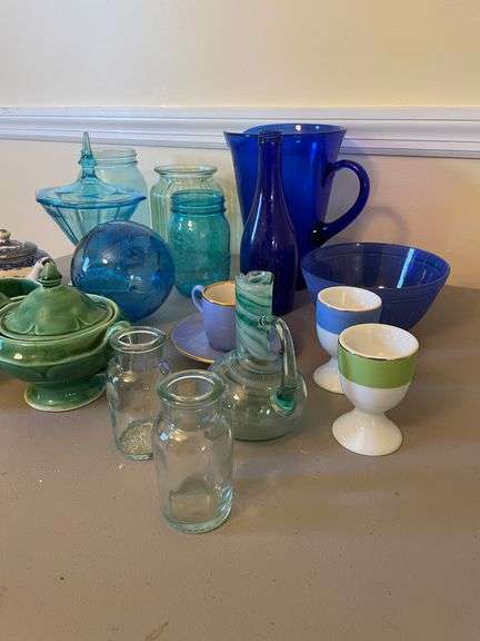 Blue & Green Glass - Auction Ohio