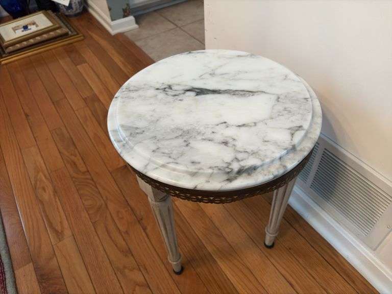 Small Marble Top Stand - Auction Ohio