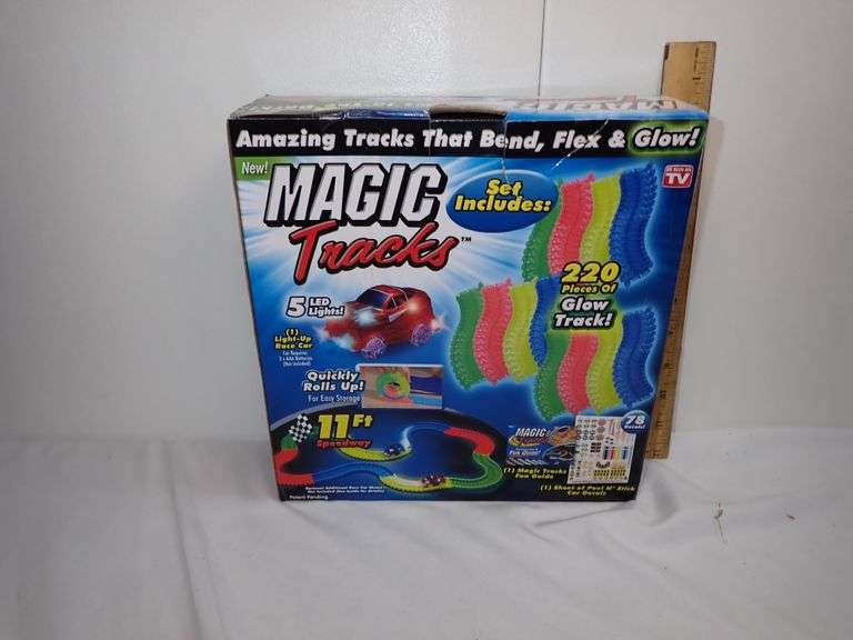 Magic Tracks glow in the dark toy car track - in original box - Auction ...