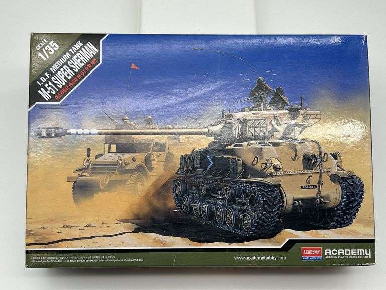 Academy 1/35 Scale I.D.F. Medium Tank M51 Super Sherman Model Kit - Auction Ohio