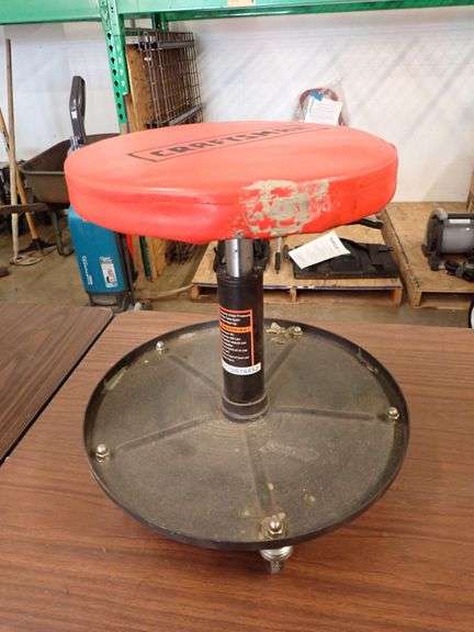 Craftsman Adjustable Pneumatic Swivel Seat Mechanic's Garage Stool - Auction Ohio