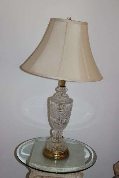 Crystal Table Lamp & Display Column - Auction Ohio
