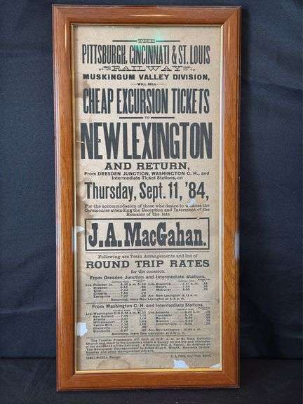 Pittsburgh, Cincinnati & St. Louis Poster - Auction Ohio