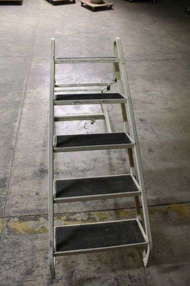 Cramer Industrial Steel Rolling Ladder with 5 Steps - Auction Ohio