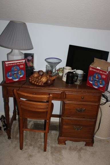 Colonial Desk, Chair & Contents - Auction Ohio