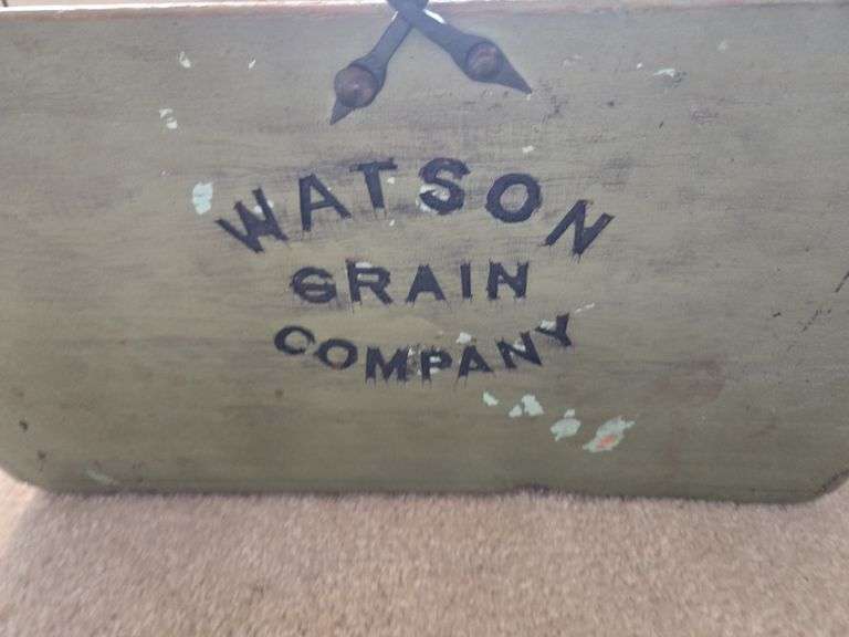 Antique Watson Grain Company Wooden Bucket - Auction Ohio