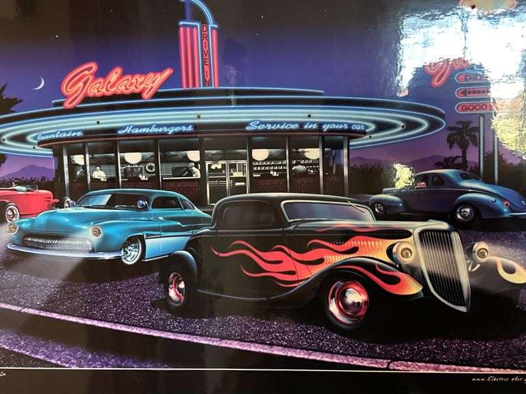Galaxy Drive-In Framed Print - Auction Ohio